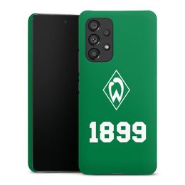DeinDesign Galaxy A53 5G Handy Premium Case Smartphone Handyh&uuml;lle Schutzh&uuml;lle matt Statement Official Licensed Product Sv Werder Bremen Premium Case