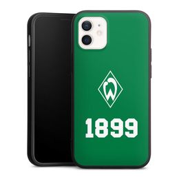 DeinDesign iPhone 12 mini Handy Premium Silikon H&uuml;lle Handyh&uuml;lle schwarz Case Statement Official Licensed Product Sv Werder Bremen Silikon Premium Case