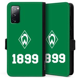 DeinDesign Galaxy S20 Handy Klapph&uuml;lle Handyh&uuml;lle aus Kunst Leder schwarz Flip Case Statement Official Licensed Product Sv Werder Bremen Sideflip mit Lasche