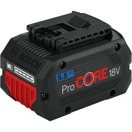 Akku Bosch Professional "ProCORE Professional", schwarz, B:77mm H:117mm T:69mm, Akkumulatoren, 18 V, 5.5 Ah, COOLPACK 2.0-Technologie