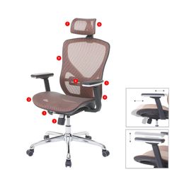 B&uuml;rostuhl MCW-A61, Schreibtischstuhl, Sliding-Funktion Stoff/Textil ISO9001 ~ mandarin/mandarin