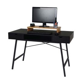 Schreibtisch MCW-E92, B&uuml;rotisch Computertisch, 3D-Struktur 120x60xcm ~ schwarz
