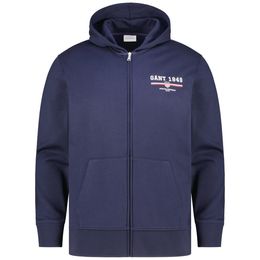 Gro&szlig;e Gr&ouml;&szlig;en Gant Sweatjacke aus Baumwoll-Mix Farbe dunkelblau Gr&ouml;&szlig;e: 4XL
