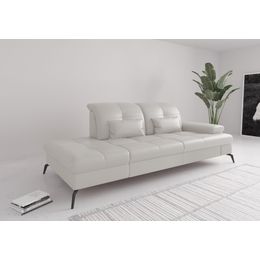 Sit & More Recamiere SIT & MORE "Amica, inkl. Sitztiefenverstellung und Armteilverstellung", wei&szlig; (reinwei&szlig;), B:231cm H:90cm T:122cm, Sofas, Recamiere, wahlweise mit Kopfteilverstellung und Stauraum