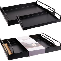 Koopmann Tablett 2er Set mit Henkel EH