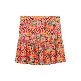 MANGO TEEN Rock 'Beachf' Damen Gr&ouml;&szlig;e 36 gr&uuml;n / pastellorange / dunkelorange / pink