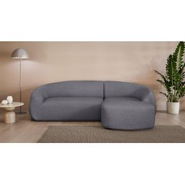 Ecksofa "YANI, L-Form, Designersofa, organische Form, Ma&szlig;e B/T/H: 255/170/81 cm", grau (dunkelgrau), B:255cm H:81cm T:170cm, 100% Polyester, LeGer Home by Lena Gercke, Sofas, Ecksofa, mit Wellenunterfederung, auch in Boucl&eacute;, Recamiere rechts/links