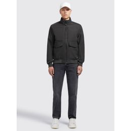Blouson Khujo "MELVIN", Herren, Gr. L, grau (anthrazit), 100% Polyester, unifarben, regular fit hüftlang, eingesetzt Rippbündchen, Jacken