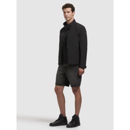 Kurzjacke Khujo "FELIN", Herren, Gr. L, schwarz, Web, 85% Polyester, 15% Baumwolle, unifarben, regular fit hüftlang, eingesetzt,mit Riegel abgesteppte Kante mit Druckknöpfen, Jacken