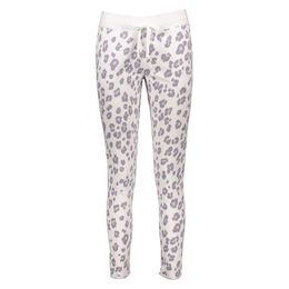 Juvia Pyjama-Hose in Weiß/ Flieder - 78% | Größe L | Damen-loungewear