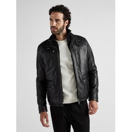 Lederjacke JCC "40785", Herren, Gr. 46, schwarz, Oberstoff: 100% Lammleder; Innenmaterial: 100% Baumwolle; Futter: 100% Polyester, Jacken