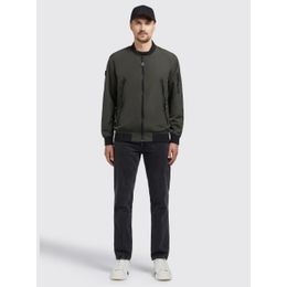 Bomberjacke Khujo "ASTILE3", Herren, Gr. L, grün (dunkeloliv), 100% Polyester, unifarben, regular fit hüftlang, eingesetzt Rippbündchen, Jacken
