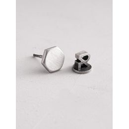 Reytel Earring 'HEXAGON' male Silver size One Size