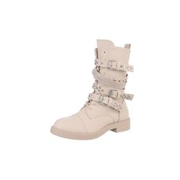 Ital-Design Stiefelette Damen Gr&ouml;&szlig;e 40 beige Winterschuhe