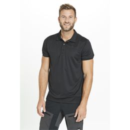 WHISTLER Herren Langarm-Poloshirt "Felox", schwarz, Gr. M, unifarben, 100% Polyester, Shirts, aus schnell-trocknendem Material