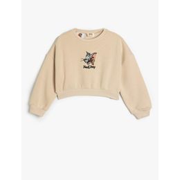 KOTON Sweatshirt M&auml;dchen Gr&ouml;&szlig;e 110/116 grau / taupe / schwarz / wei&szlig;