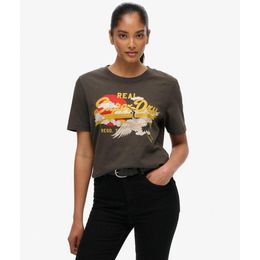 Superdry Damen L&auml;ssiges Vintage Logo Tokyo T-shirt Schwarz - Gr&ouml;&szlig;e: 36 2102421502271PKT030