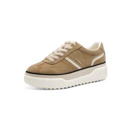Tamaris Sneaker Damen Gr&ouml;&szlig;e 36 camel / wei&szlig;