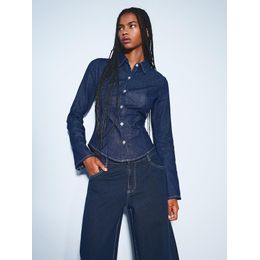 Bershka Bluse Damen Gr&ouml;&szlig;e L navy
