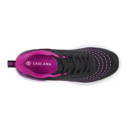 Lascana Damen Sneaker, schwarz/lila, Größe 40