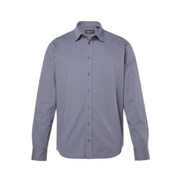 Men Plus Button Up Shirt male Blue size XL