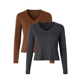 C&city Shirt female Brown, Grey size L
