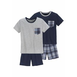 Le Jogger Shortys, kurz Jungen Gr&ouml;&szlig;e 122/128 marine / graumeliert