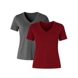 C&city Shirt female Grey, Red size XXL