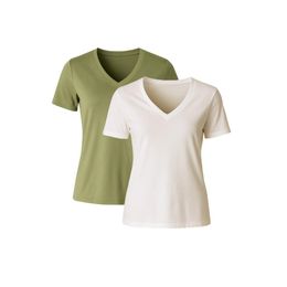 C&city Shirt female Beige, Green size L