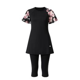 C&City Badeanzug Damen Gr&ouml;&szlig;e M grasgr&uuml;n / rosa / schwarz
