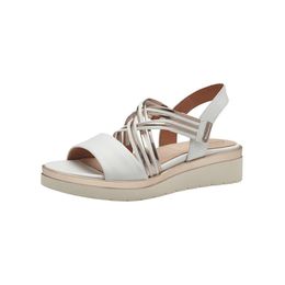 Tamaris Sandale Damen Größe 42 gold / weiß