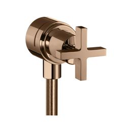 Hansgrohe Absperrventil Axor Citterio Stop m R&uuml;ckflussverh., Kreuz, pol. red gold (39883300)
