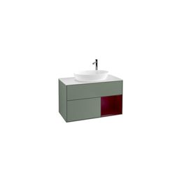 Villeroy & Boch V&B Waschtischunterschrank Wandbeleuchtung Finion 100, Pl wh. m, Reg Peo m Lac, Oli. m Lac ; Villeroy & Boch (G901HBGM)