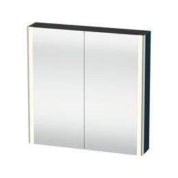 Duravit Universal-Spiegelschrank XSquare 80x80x15,5cm, blau s-matt, 2 T&uuml;r, LED (XS7112098980000)