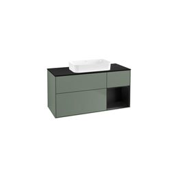 Villeroy & Boch V&B Waschtischunterschrank Wandbeleuchtung Finion 120x60 cm, Reg re bla m Lac, Oli. m Lac ; Villeroy & Boch (G712PDGM)