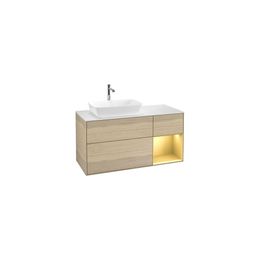 Villeroy & Boch V&B Waschtischunterschrank Finion 120cm, Pl wh. m, Reg gol m Lac, Oa ven ; Villeroy & Boch (F811HFPC)