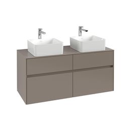 Villeroy & Boch V&B Waschtischunterschrank Collaro 120x54,8x50cm, f 2 WT, LED 8,8W, vo bla ; Villeroy & Boch (C044B0VL)
