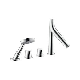 Hansgrohe Fertigset Axor Starck Organic 4-L-BW-Rand-Arm., mit Thermostat, chrom (12425000)