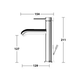 KEUCO Waschtisch-Einhebelmischer 130 IXMO Soft A 129mm, m ALG, Ros. rd, verchromt (59501012001)