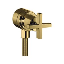 Hansgrohe Absperrventil Axor Citterio Stop m R&uuml;ckflussverh., Kreuz, pol. gold optic (39883990)