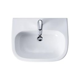Duravit Waschtisch D-Code Med 60x46cm, m Hahnl. + Hahnloch, o. &Uuml;L, we. (2311600000)