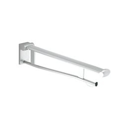 KEUCO WC-St&uuml;tzklappgriff Plan Care 700mm, Aluminium silber-eloxiert/wei&szlig; (34903170751)
