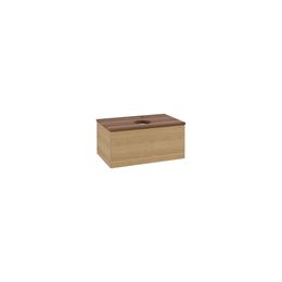 Villeroy & Boch V&B Waschtischunterschrank mit Frontstruktur Antao 80x36x50cm, HL, WBP w. wal, hon. Oa ; Villeroy & Boch (K30152HN)