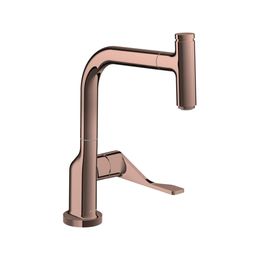 Hansgrohe Sp&uuml;ltisch-Einhebelmischer 230 Axor Citterio mit Ausziehbrause, polished red gold (39861300)