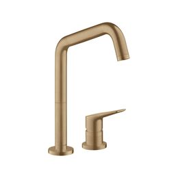 Hansgrohe 2-Loch-Sp&uuml;ltisch-Einhebelmischer 240 Axor Citterio M mit Schwenkauslauf, brushed bronze (34820140)