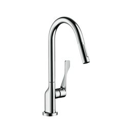 Hansgrohe Sp&uuml;ltisch-Einhebelmischer 250 Axor Citterio mit Ausziehbrause, brushed brass (39835950)