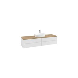 Villeroy & Boch V&B Waschtischunterschrank mit Frontstruktur Antao 160x50cm, HL, WBP hon. Oa, glo wh. Lac ; Villeroy & Boch (K25151GF)