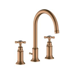 Hansgrohe 3-Loch-Waschtischarmatur 180 Axor Montreux A 175mm, m Kreuz, ZugstAblGar, b bron (16513140)