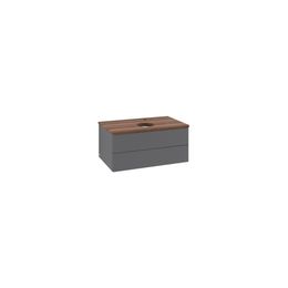 Villeroy & Boch V&B Waschtischunterschrank mit Frontstruktur Antao 80x36x50cm, HL, WBP w wa, Anthrac. m Lac ; Villeroy & Boch (K19152GK)