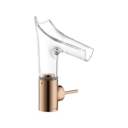Hansgrohe Waschtisch-Einhebelmischer Axor Starck V 140 m Glas, unver Abl.garn, pol. r gol (12112300)
